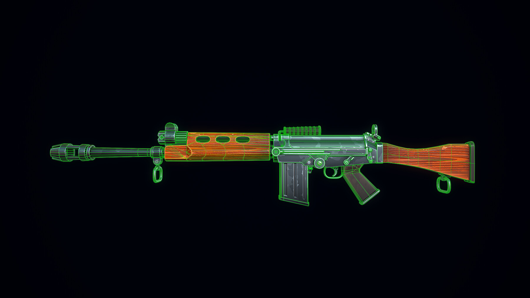 ArtStation - Stylized FN FAL rifle | Game Assets