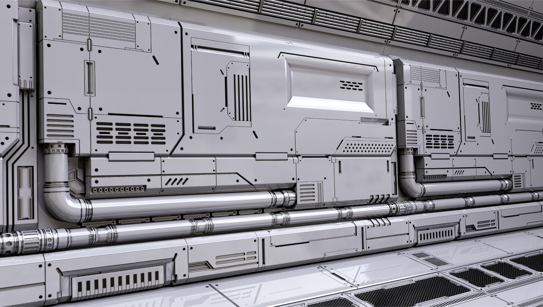 ArtStation - SCI-FI WALL PANELS VOL.01 | Resources