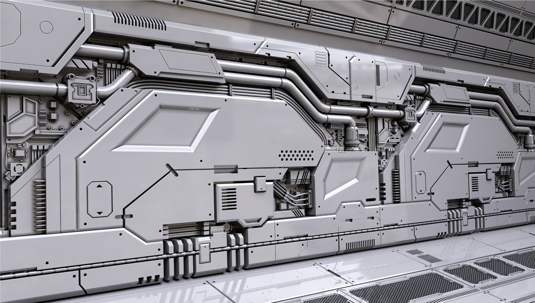 ArtStation - SCI-FI WALL PANELS VOL.01 | Resources