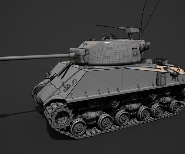 ArtStation - M4A3E8 tank | Game Assets