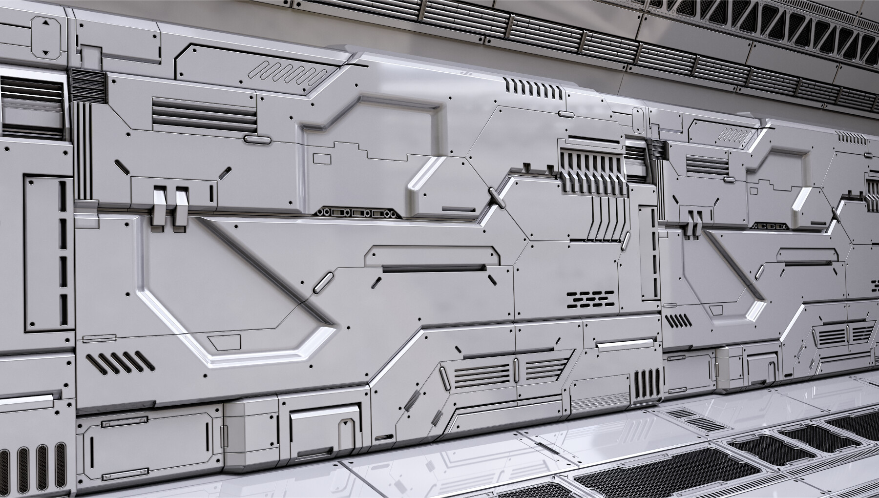 ArtStation - SCI-FI WALL PANELS VOL.01 | Resources