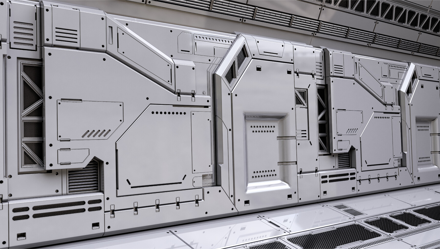 ArtStation - SCI-FI WALL PANELS VOL.01 | Resources