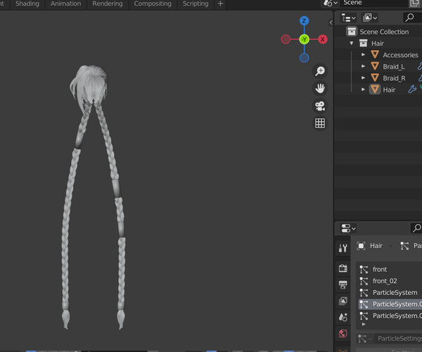 ArtStation - Blender Hair Style_Arcane Jinx Braid | Game Assets