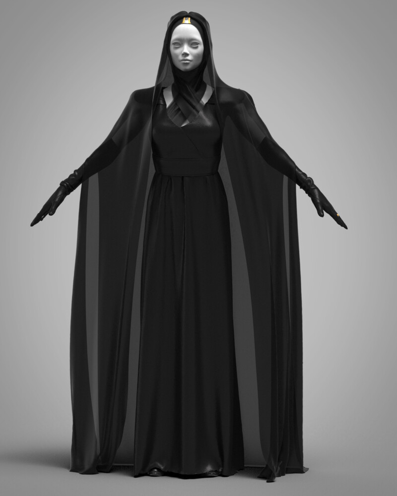ArtStation - Nun costume Clo3d Marvelous designer High poly (Fit ...