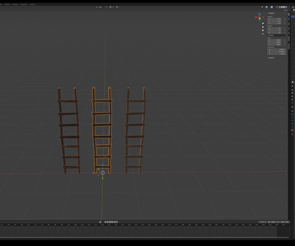 ArtStation - Wooden Ladder 2 and Variations | Game Assets