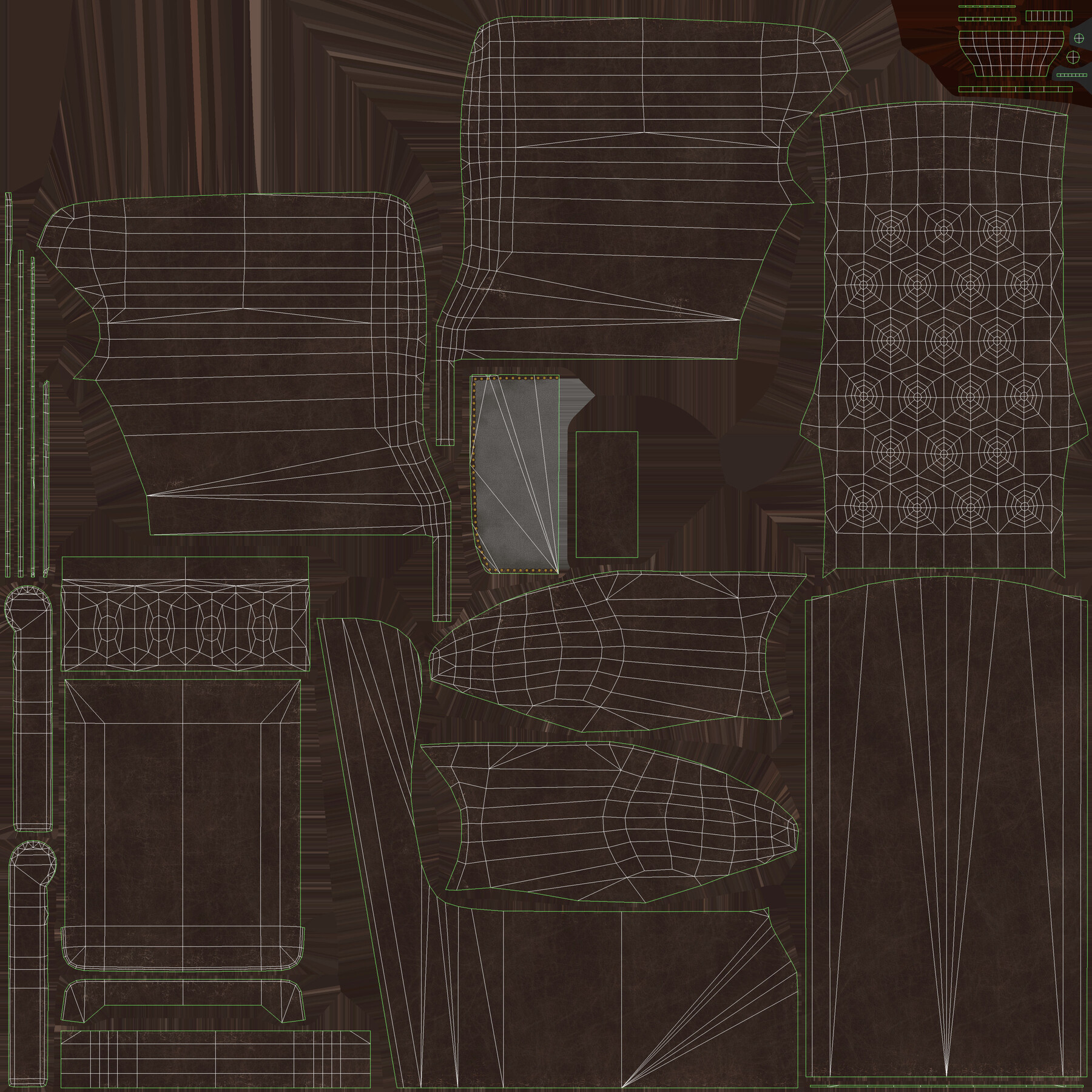 ArtStation - Armchair of Sherlock Low Poly | Game Assets