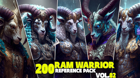 ArtStation - 200 Ram Warrior Reference Pack Vol.02 | Artworks