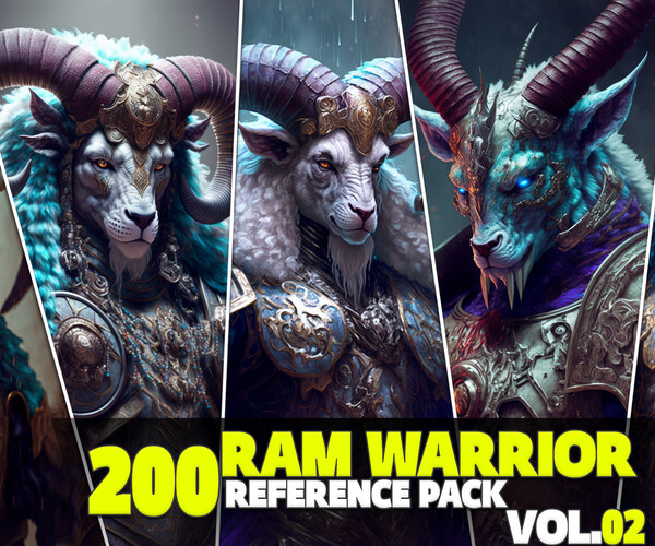 ArtStation - 200 Ram Warrior Reference Pack Vol.02 | Artworks