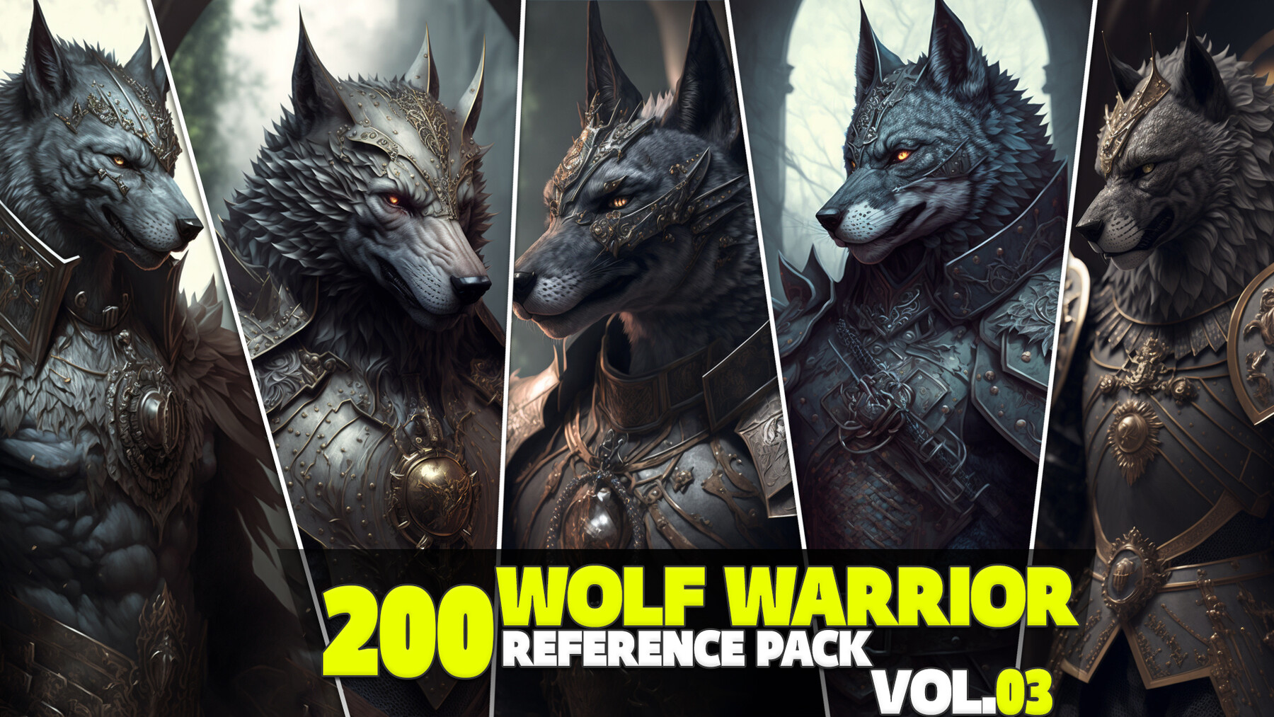ConceptWithMe - 200 Wolf Warrior Reference Pack Vol.03