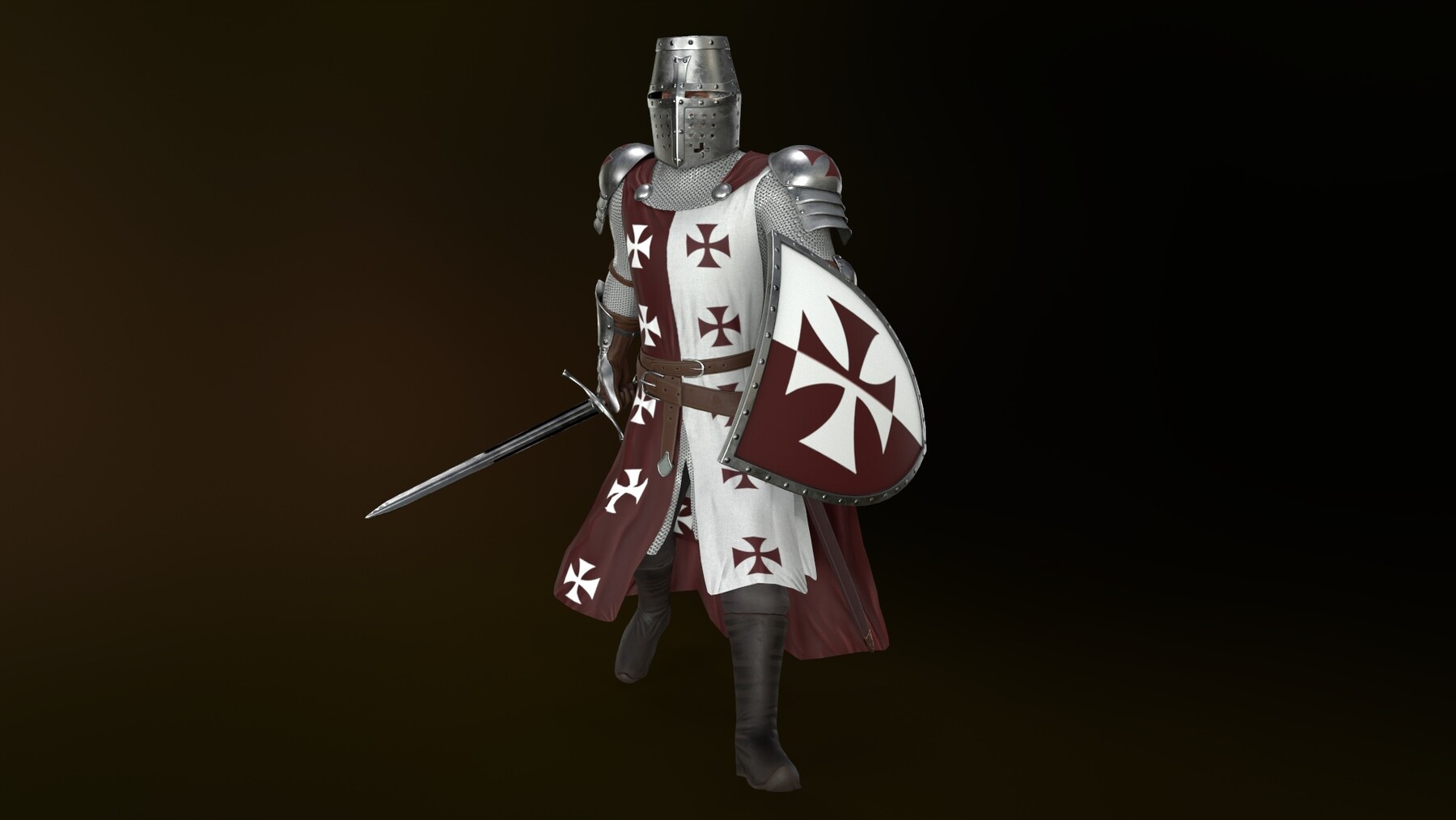 ArtStation - Low-poly model of the character Knight01 | Game Assets