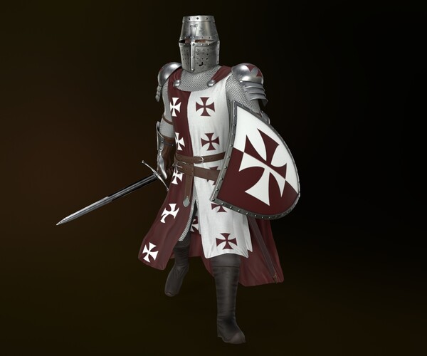 ArtStation - Low-poly model of the character Knight01 | Game Assets