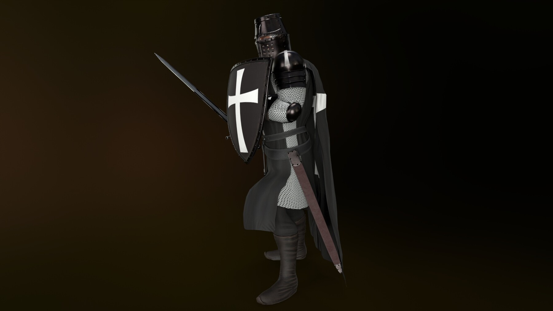 ArtStation - Low-poly model of the character Knight01 | Game Assets