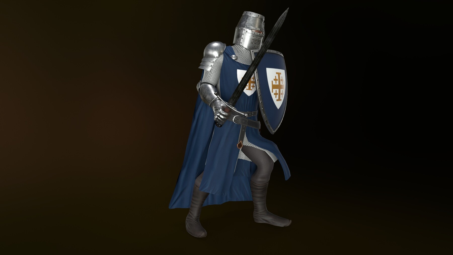 ArtStation - Low-poly model of the character Knight01 | Game Assets