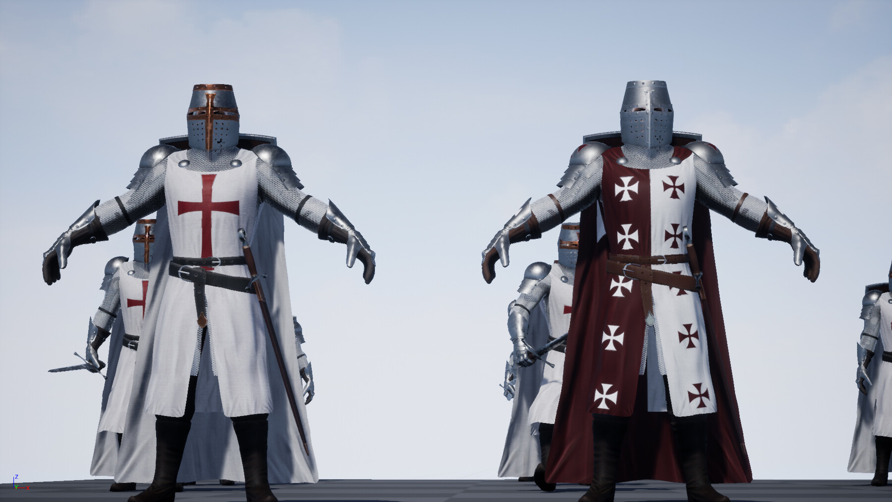 ArtStation - Low-poly model of the character Knight01 | Game Assets