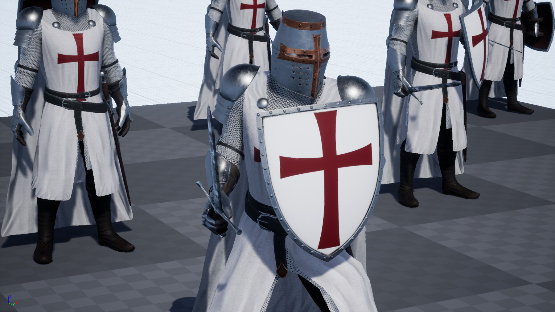 ArtStation - Low-poly model of the character Knight01 | Game Assets
