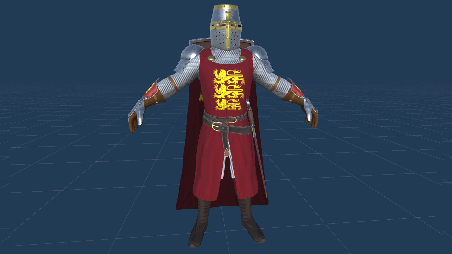 ArtStation - Low-poly model of the character Knight01 | Game Assets