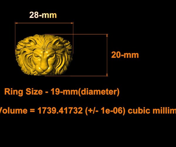 ArtStation - Lion Ring | lion ring CAD file | lion ring jewelry 3D file ...