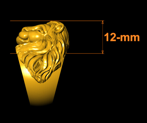 ArtStation - Lion Ring | lion ring CAD file | lion ring jewelry 3D file ...