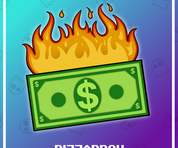 ArtStation - Twitch Emote: Money On Fire | Artworks
