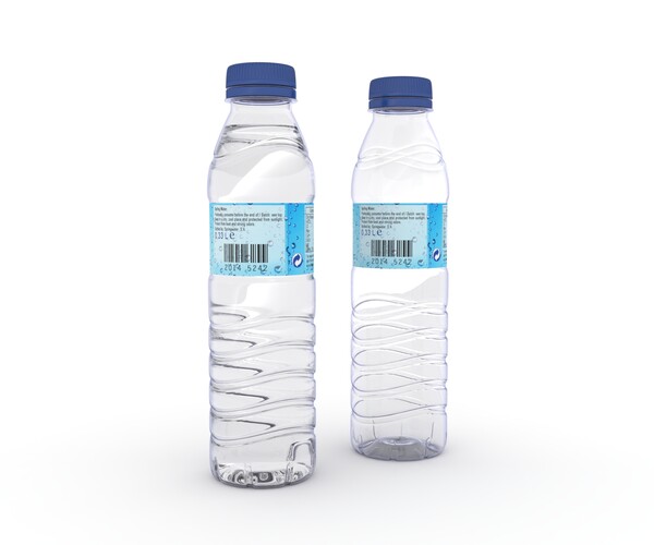 ArtStation - 3D Model: Plastic Water Bottle Small | Resources