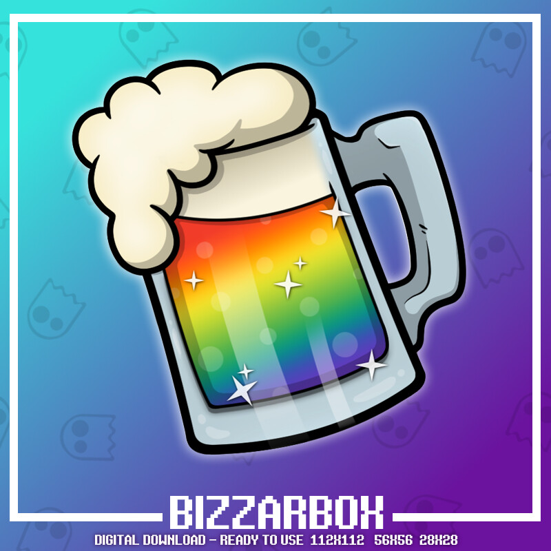 ArtStation - Twitch Emote: Rainbow Beer | Artworks