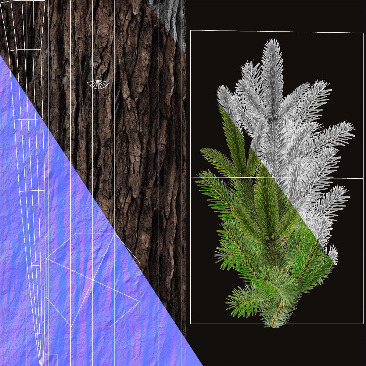 ArtStation - 3D Model: Low Poly Pine Tree | Resources