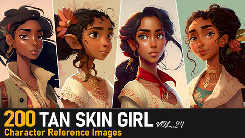 ArtStation - Tan Skin Girl VOL.24|4K Reference Images | Artworks