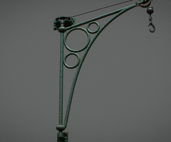 ArtStation - Victorian Wharf Wall Hoists Cranes Set | Resources