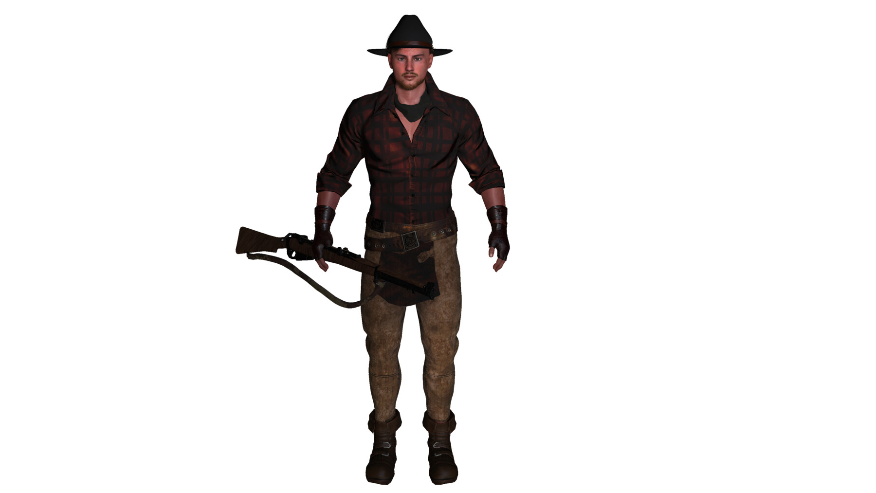 ArtStation - AAA 3D REALISTIC COWBOY CHARACTER 01 - GAME READY RIGGED ...