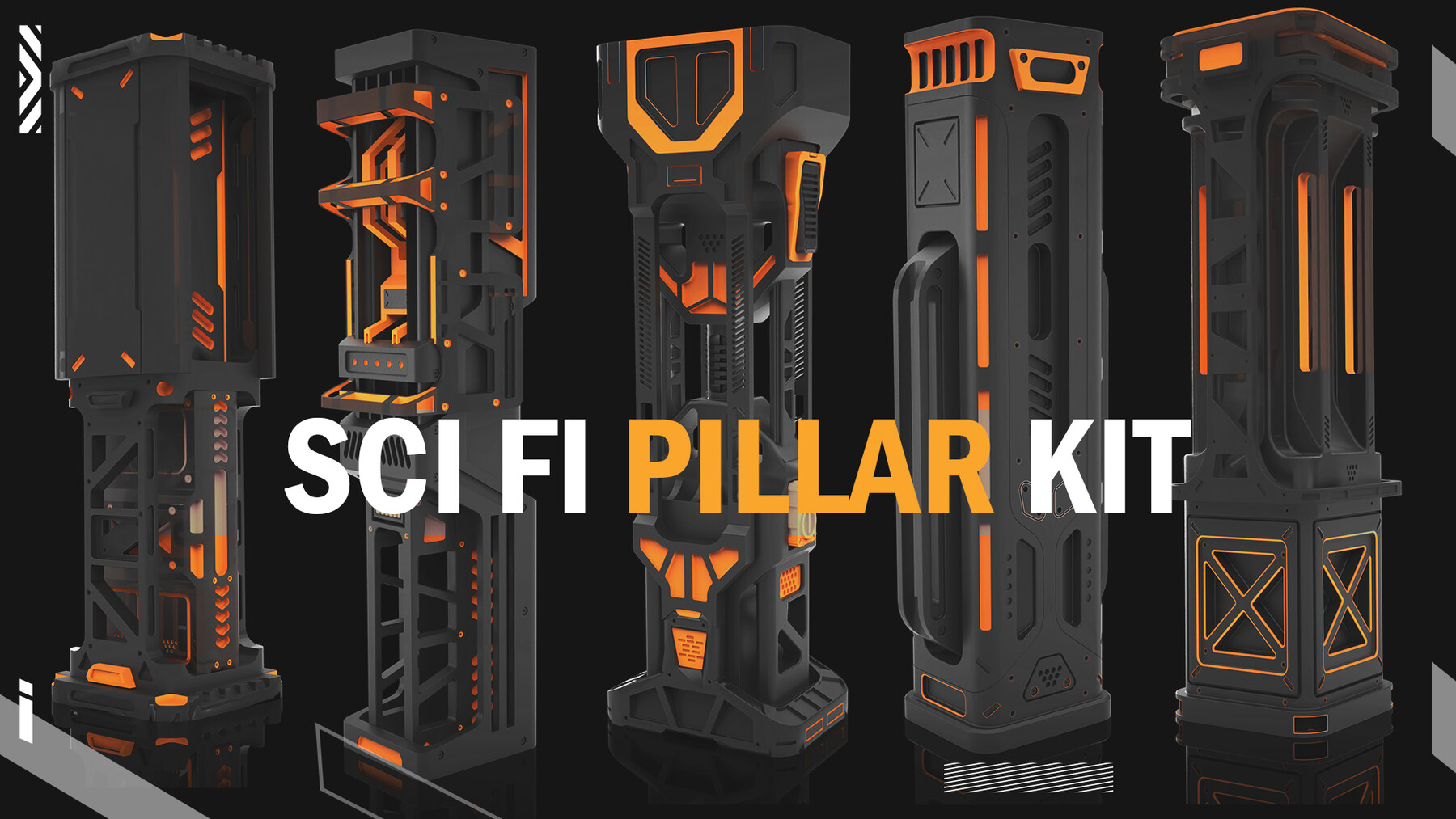 ArtStation - sci-fi pillar kit - vol1 | Resources