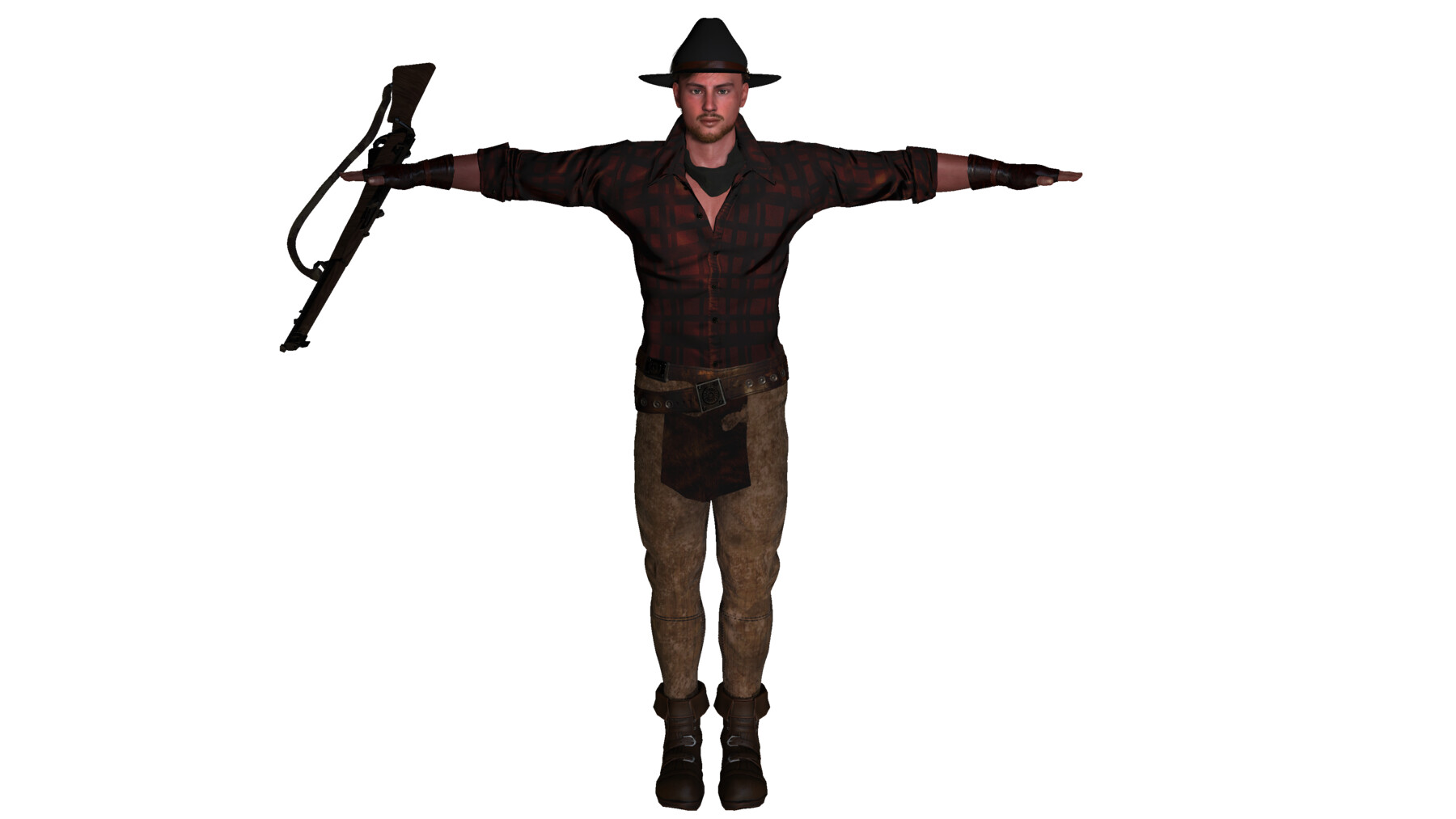 ArtStation - AAA 3D REALISTIC COWBOY CHARACTER 01 - GAME READY RIGGED ...