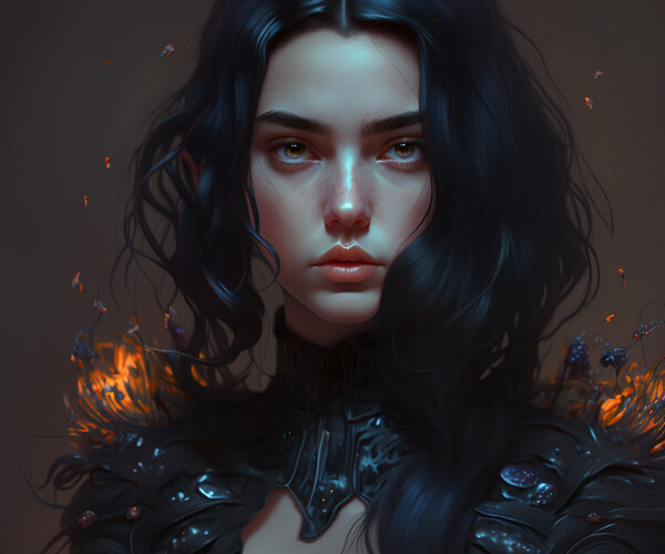 ArtStation - Dark Beauty: A Gothic Portrait 1 | Artworks