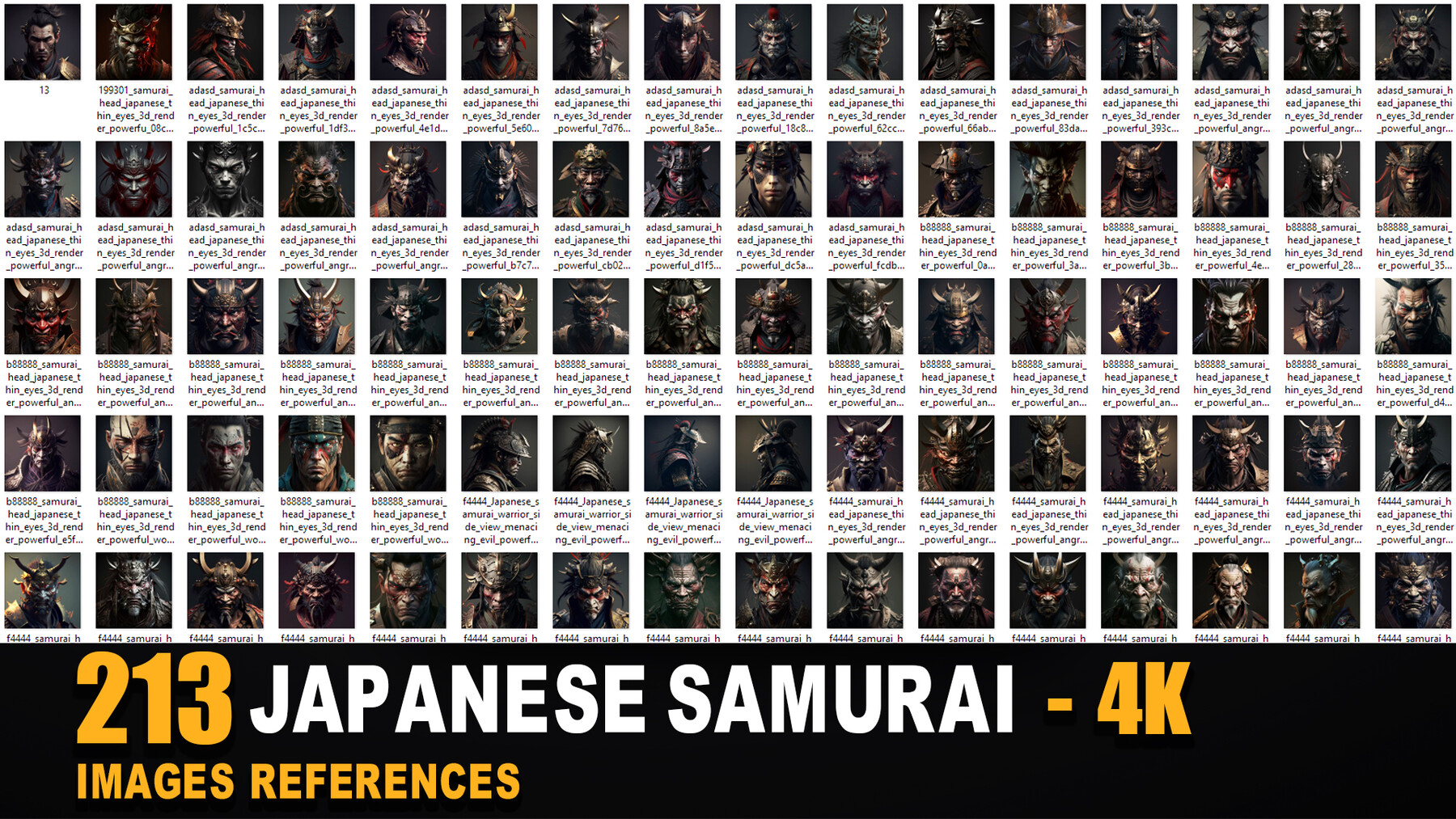ArtStation - 213 Realistic Japanese Samurai Reference Pack | 4K | v.2 ...