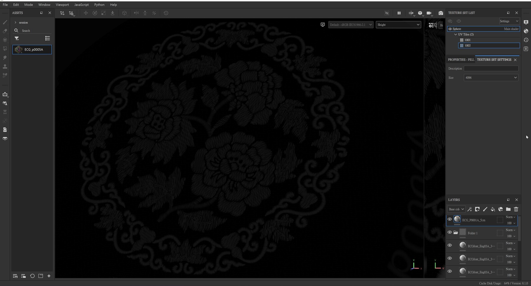 ArtStation - EmbroideryCG Pattern p0005A Chinese Traditional Auspicious ...