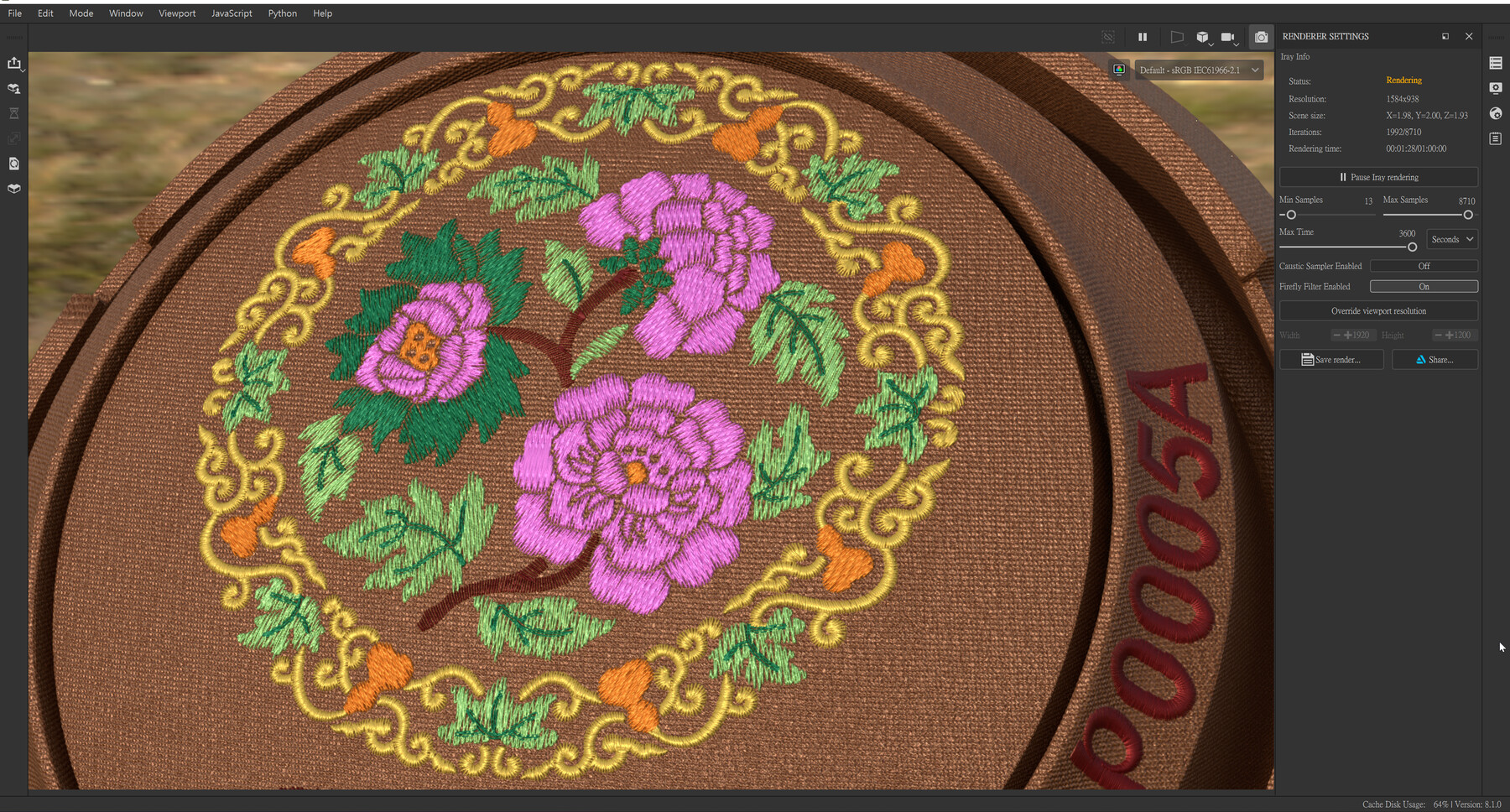 ArtStation - EmbroideryCG Pattern p0005A Chinese Traditional Auspicious ...