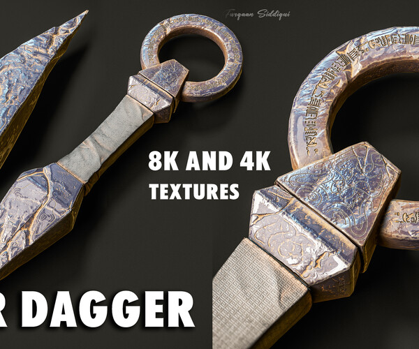 ArtStation - Realistic Ancient Dagger PBR | Game Assets