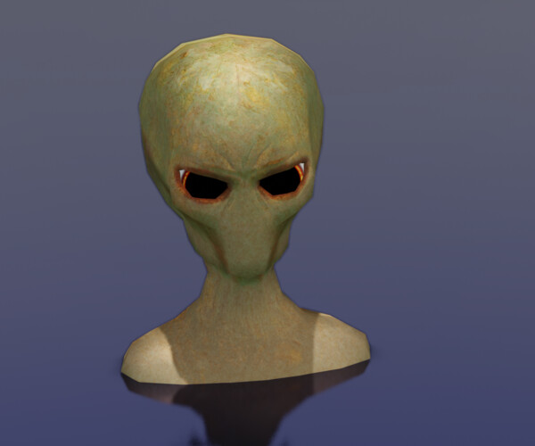 ArtStation - Rigged Alien head 3D Model | Resources