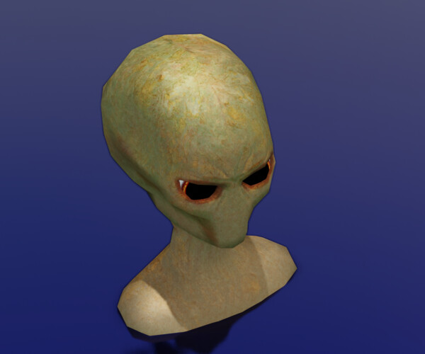 ArtStation - Rigged Alien head 3D Model | Resources