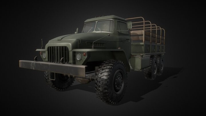 ArtStation - Soviet truck - Ural 375d | Resources