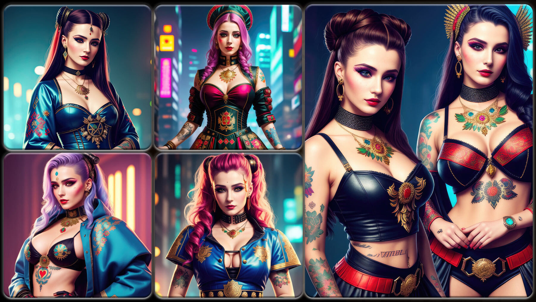 ArtStation - 200 Tattooed Fashion Woman Reference Pack | 4K | v.1 | Artworks