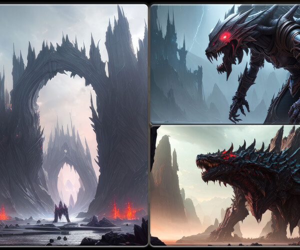 ArtStation - 150 Fantasy Environments - Dark Concepts and Creatures ...