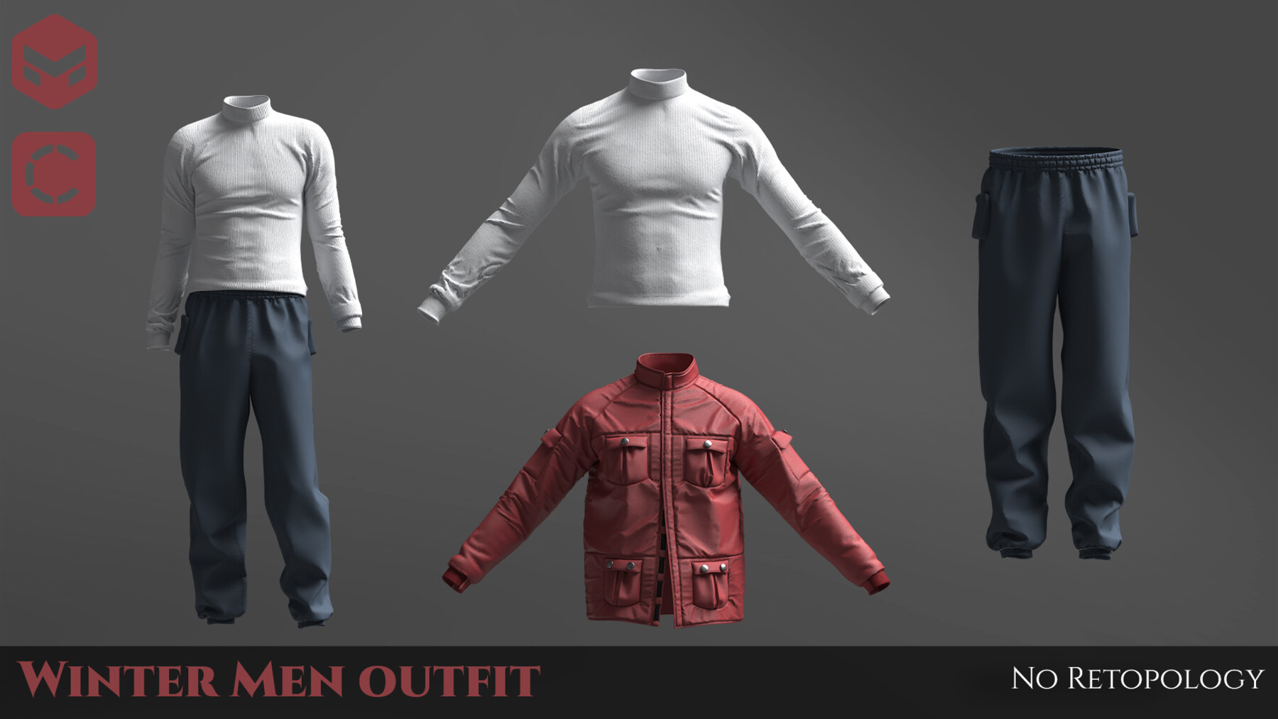ArtStation - Winter Men outfit | Resources