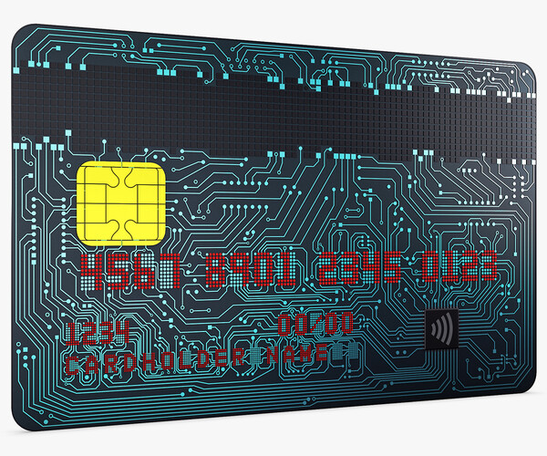 ArtStation - Electronic Circuit Bank Card v 2 | Resources