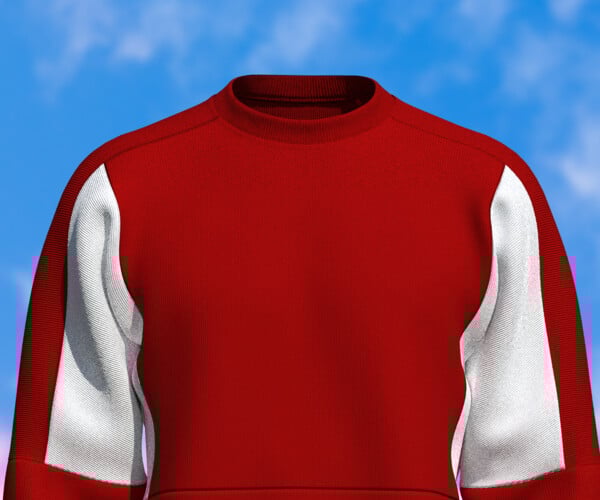 ArtStation - Crew Neck Sweatshirt for CLO3D & Marvelous Designer ...