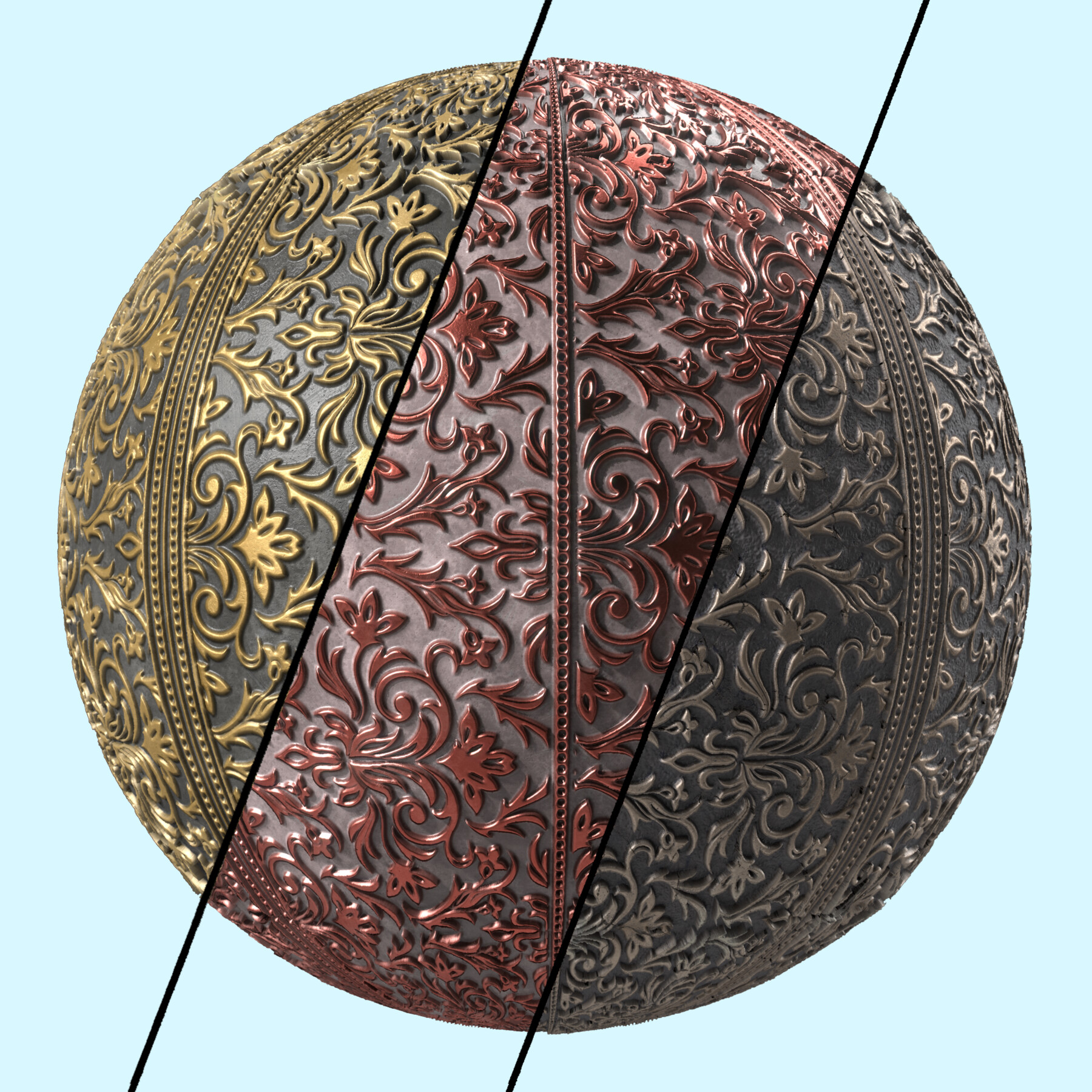 ArtStation - Plaster Materials 18- Ornament Plaster, Pbr, 4k, seamless ...