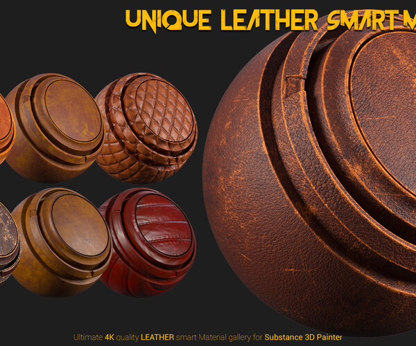 ArtStation - 40 Ultimate Leather Smart Material | Game Assets