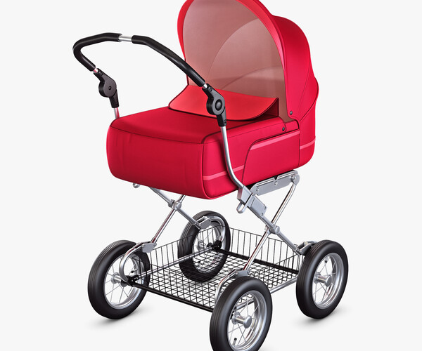 ArtStation - Baby Stroller Red v 1 | Resources