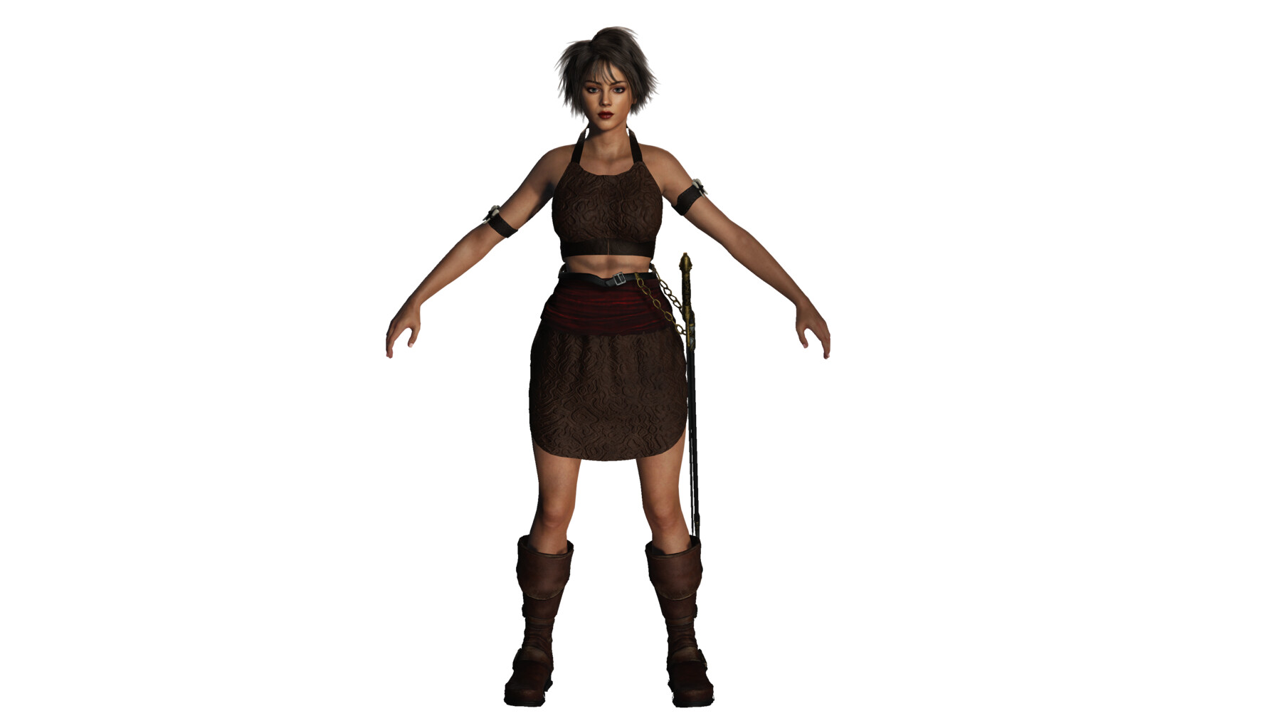 ArtStation - AAA 3D FANTASY FEMALE WARRIOR 02- HUMAN RIGGED CHARACTER ...