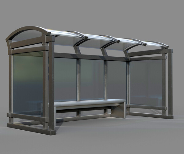 ArtStation - 12 Bus Stop Base Mesh with UVs and Textures Vol 1 | Game ...