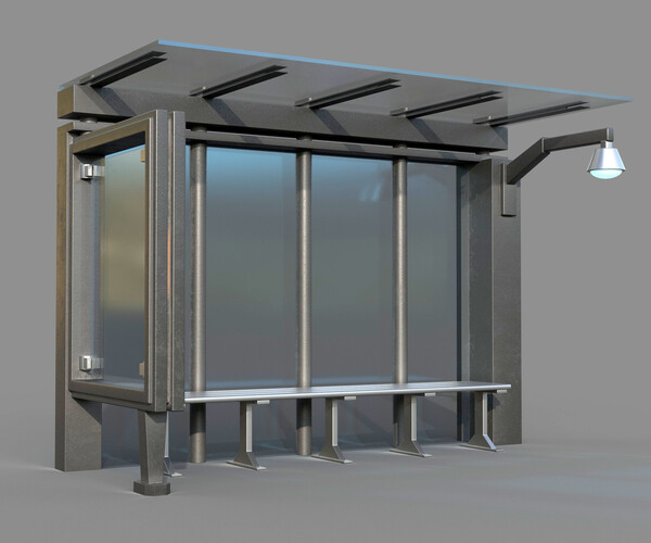 ArtStation - 12 Bus Stop Base Mesh with UVs and Textures Vol 1 | Game ...